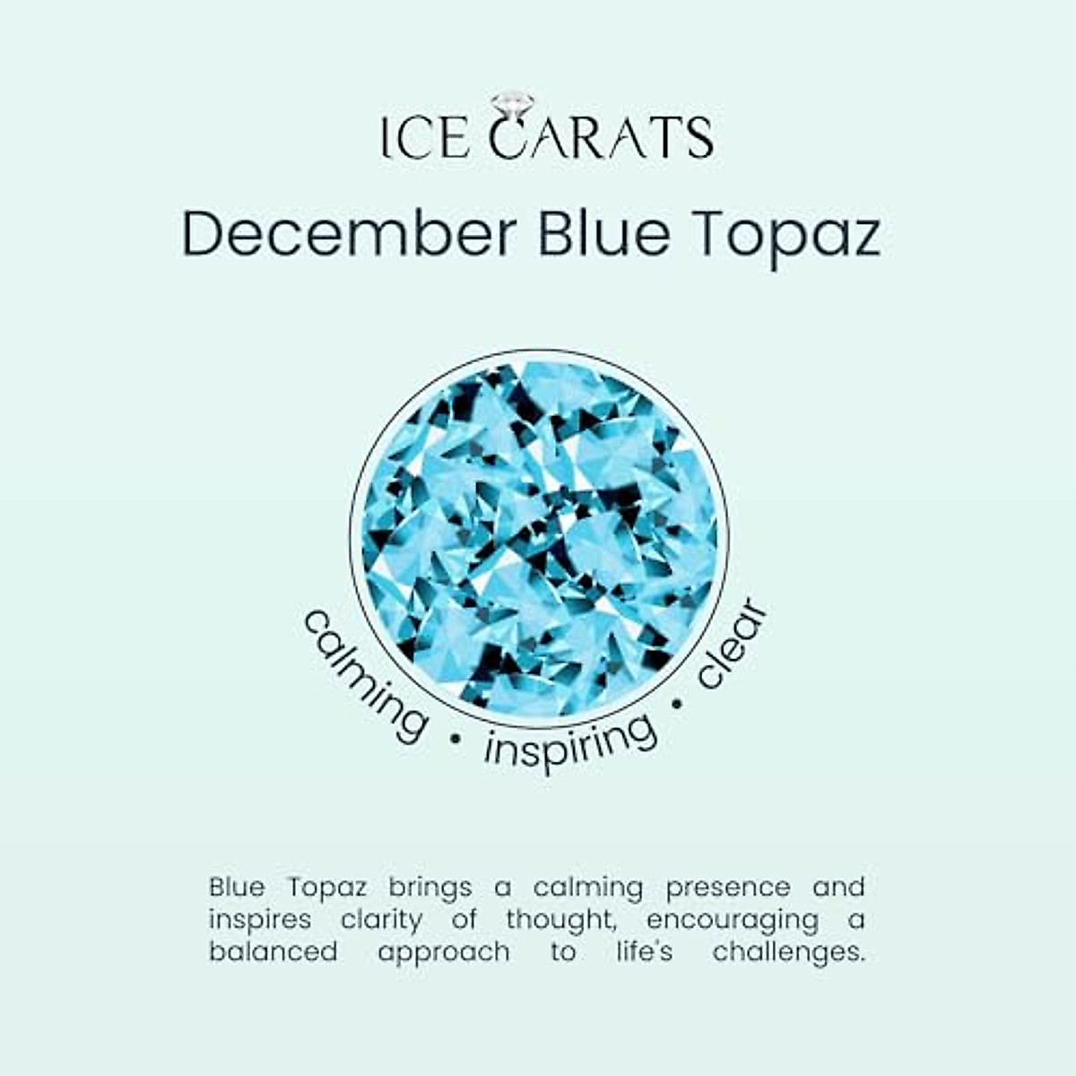 IceCarats 925 Sterling Silver Blue Topaz 6.5 inch Chain Gemstone Tennis Bracelet