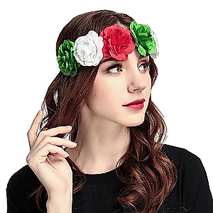 Love Sweety Rose Flower Headband Floral Crown Mexican Hair Wreath (Christmas)
