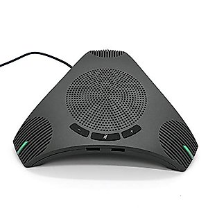 Conference Microphone USB Speakerphone Microphone for Business Conference,360° Omnidirectional Microphone Intelligent DSP Noise Reduction for Video Meeting (mic +Speaker+hub)