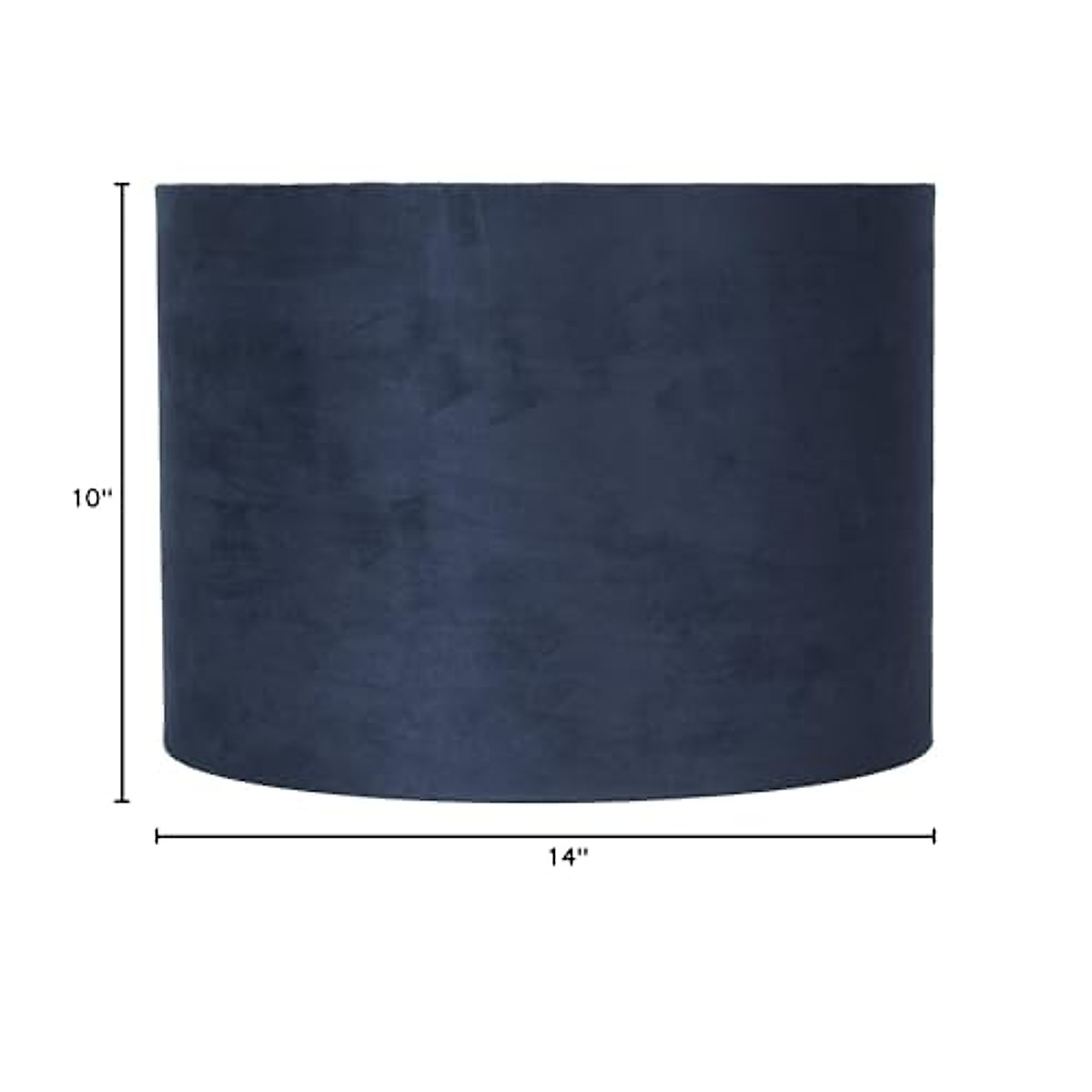 Urbanest Suede Classic Drum Lampshade, 14-inch by 14-inch by 10-inch, Navy Blue, Spider-Fitter