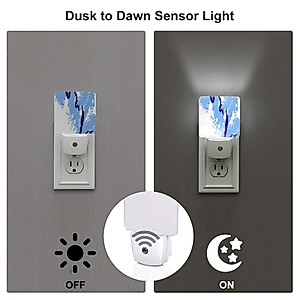 Delhiponics Graffiti Art Night Light Dusk to Dawn Smart Sensor,White Led Nightlight for Bedroom,Bathroom,Kitchen,Hallway,Stairs,Energy Efficient,Decor Desk Lamp