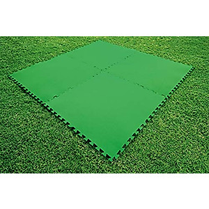 Bestway BW58265-20 Bodenschutzfliesen-Set, 8 Stück á 81 x 81 cm, grün Flowclear Pool Floor Protector, Ground Sheets for Hot tub, Spas and SwimmingPools, 8 x 81cm, Blue, Green