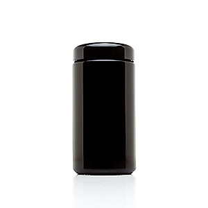 Infinity Jars 400 ml (13.53 fl oz) Black Ultraviolet Refillable Empty Glass Screw Top Jar