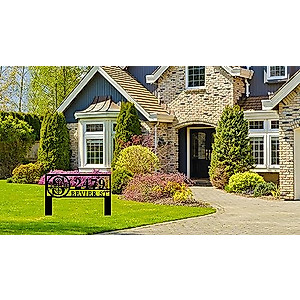 Personalized Metal Address plaque with Monogram displays your address and street name, House Number Address Sign, Personalized Metal Yard Stake House Address Name Sign