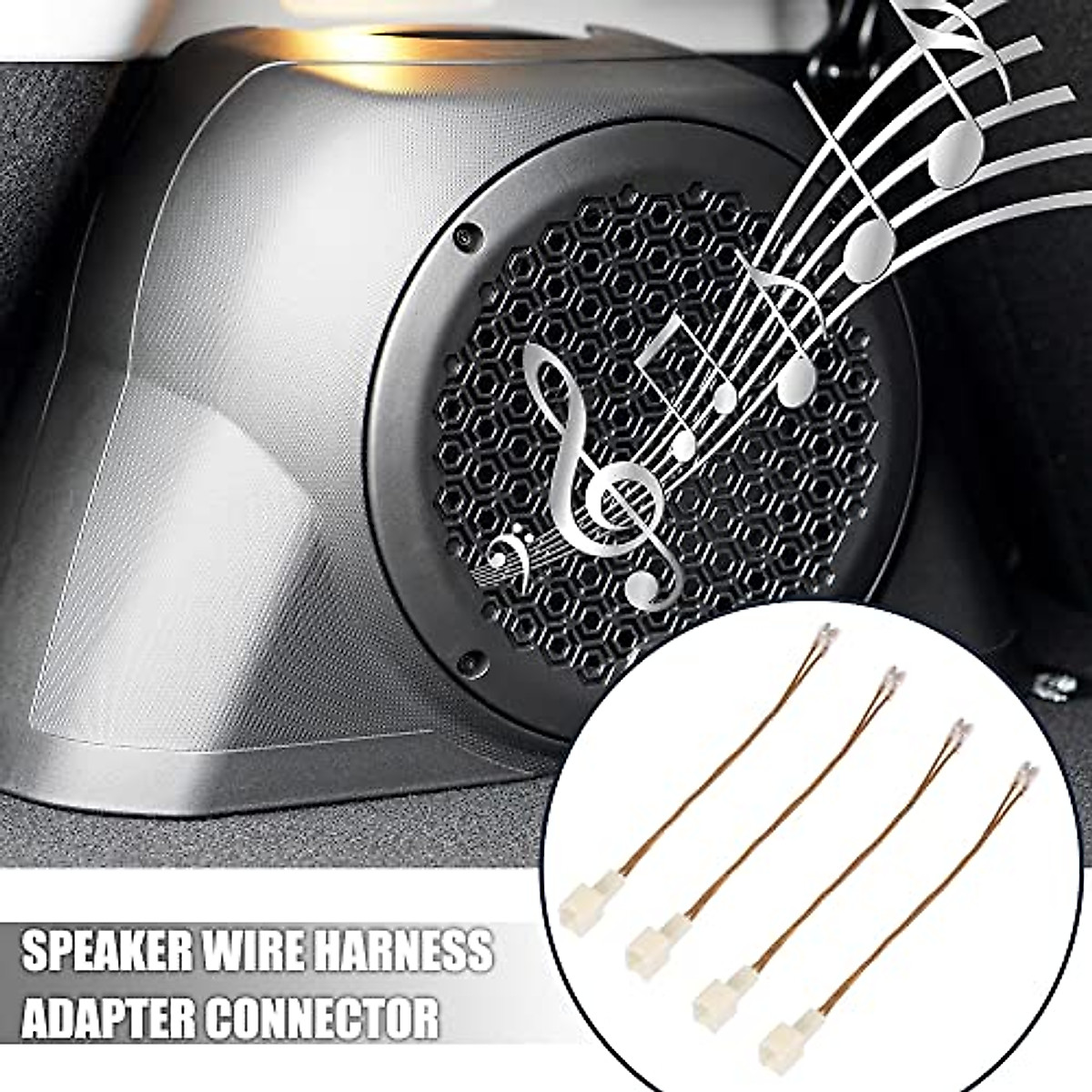 X AUTOHAUX 4pcs Car Speaker Connector Wire Harness Adapter Connector for Nissan Murano for Infiniti G37