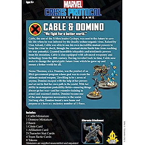 Marvel: Crisis Protocol Domino & Cable Character Pack - Unleash The Power of Two Extraordinary Mutants! Tabletop Superhero Game, Ages 14+, 2 Players, 90 Minute Playtime, Made by Atomic Mass Games