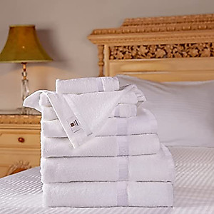 belem Economical 60 White Large Bath Towels Bulk (48x24) -Save $149 in Bulk Bath Towels - 60 Pieces/5 Dozen Wholesale Pack - Salon White Towels, Spa Towels & Gym Towels