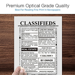 MagniPros(2PACK) Large Full Page 3X Premium Magnifying Sheet Fresnel Lens 7.5" X 10.5"+2 Bonus Ruler Magnifiers+2 Bookmark Lenses-Best Magnifying Set for Reading Small Prints & Low Vision Seniors