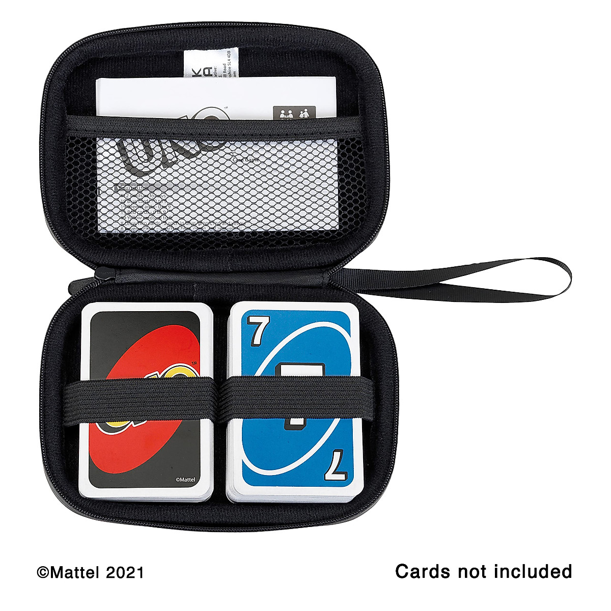 Klein UNO: Carry Bag - Holds Uno Game Cards, Stow The Game Instructions in The Mesh Compartment, Sturdy Zip Up Case