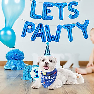 TONIFUL 52 Pieces 16 Inch Blue Letter A-Z Balloons Custom Phrase Mylar Foil Alphabet Letter Create Your Own Banner Reusable for Birthday Anniversary Celebration Graduation Party Supplies Decorations