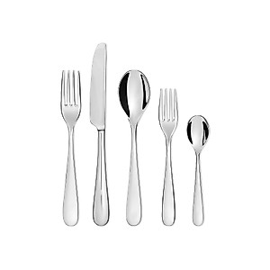 Alessi Nuovo Milano - Design Dessert Spoon Set, Stainless Steel, 6 pieces