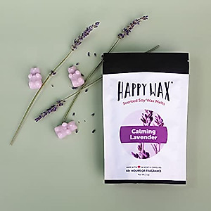 Happy Wax Lavender Lovers Collection Scented Natural Soy Wax Melts – 6 Total Oz. of Scented Wax Melts, Collection Includes 2oz Lavender Cactus, 2oz Calming Lavender, and 2oz Lavender Chamomile