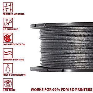 XYZPrinting Tough PLA Filament 1.75mm, Dimensional Accuracy +/- 0.02mm, 600g Spool (1.3lbs), 1.75mm, Black