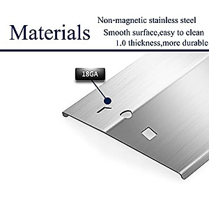 Boloda Grill Heat Plates Shields Replacement Parts, Compatible with Chargriller Char Griller 5050 5650 3001 3008 4000 5072 Grills, 3PCS Stainless Steel Burner Covers, Flavor Bars with Support Bracket