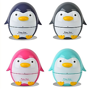 Golandstar Cute Cartoon Penguin Timers 60 Minutes Mechanical Kitchen Cooking Timer Clock Loud Alarm Counters Mini Size Manual Timer (Black)