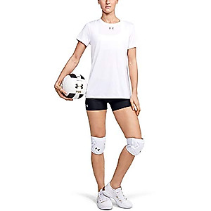 Under Armour Women's Team Shorty 4 , Black (001)/White , Medium