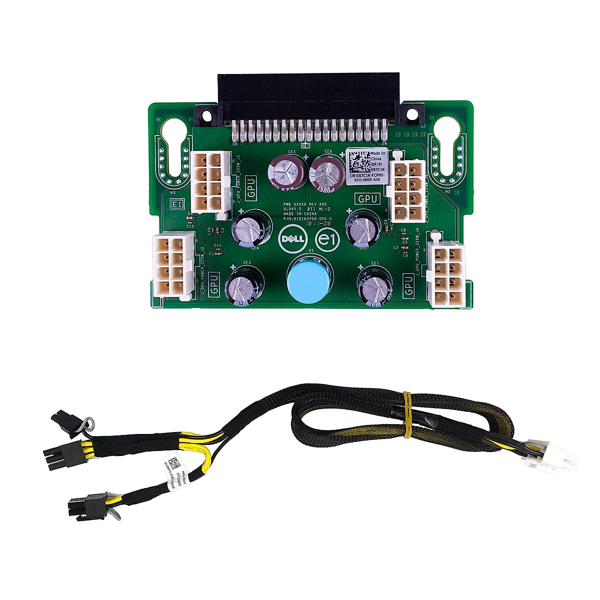 BestPartsCom, New GPU Power Supply Expansion Board & Cable Compatible with Dell Poweredge T630 T640 Server X7C1K DRXPD