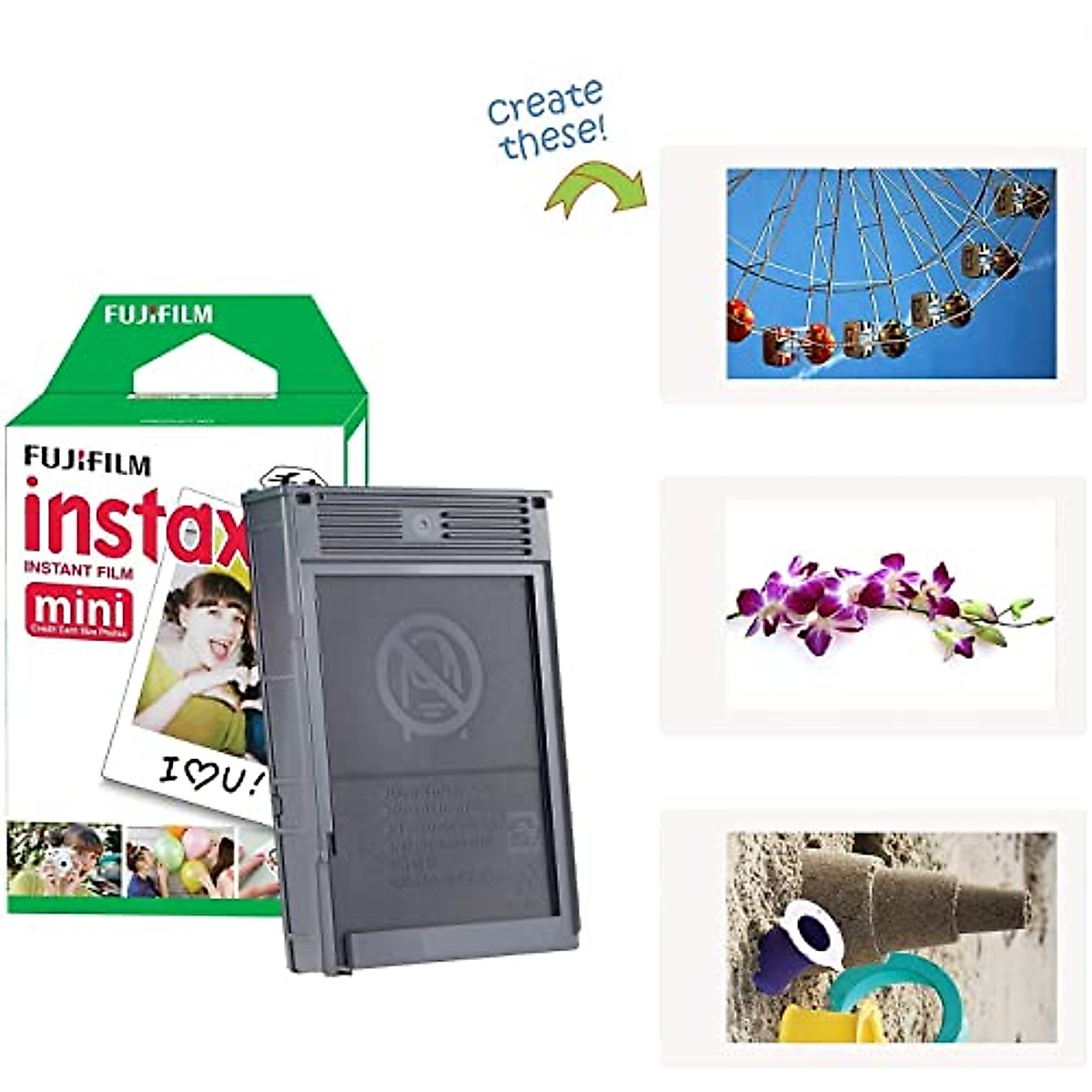 Fujifilm Instax Mini 11 Instant Camera Lilac Purple + Fuji Film Value Pack (40 Sheets) + Shutter Accessories Bundle, Incl. Compatible Carrying Case, Selfie Lens, Quicksand Beads Photo Album 64 Pockets