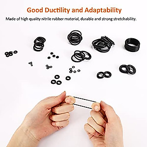 770pcs Rubber O Ring Assortment Kits 18 Sizes Sealing Gasket Washers Made of NBR by HongWay for Car Auto Vehicle Repair, Professional Plumbing, Air or Gas Connections