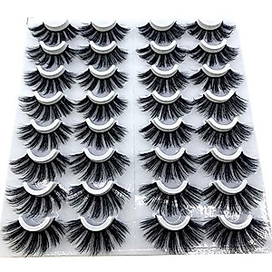 NEW 16 pairs 8-25mm fake Eyelashes 100% Mink Eyelashes Mink Lashes Natural Dramatic Volume Eyelashes Extension False Eyelashes (3DF001)