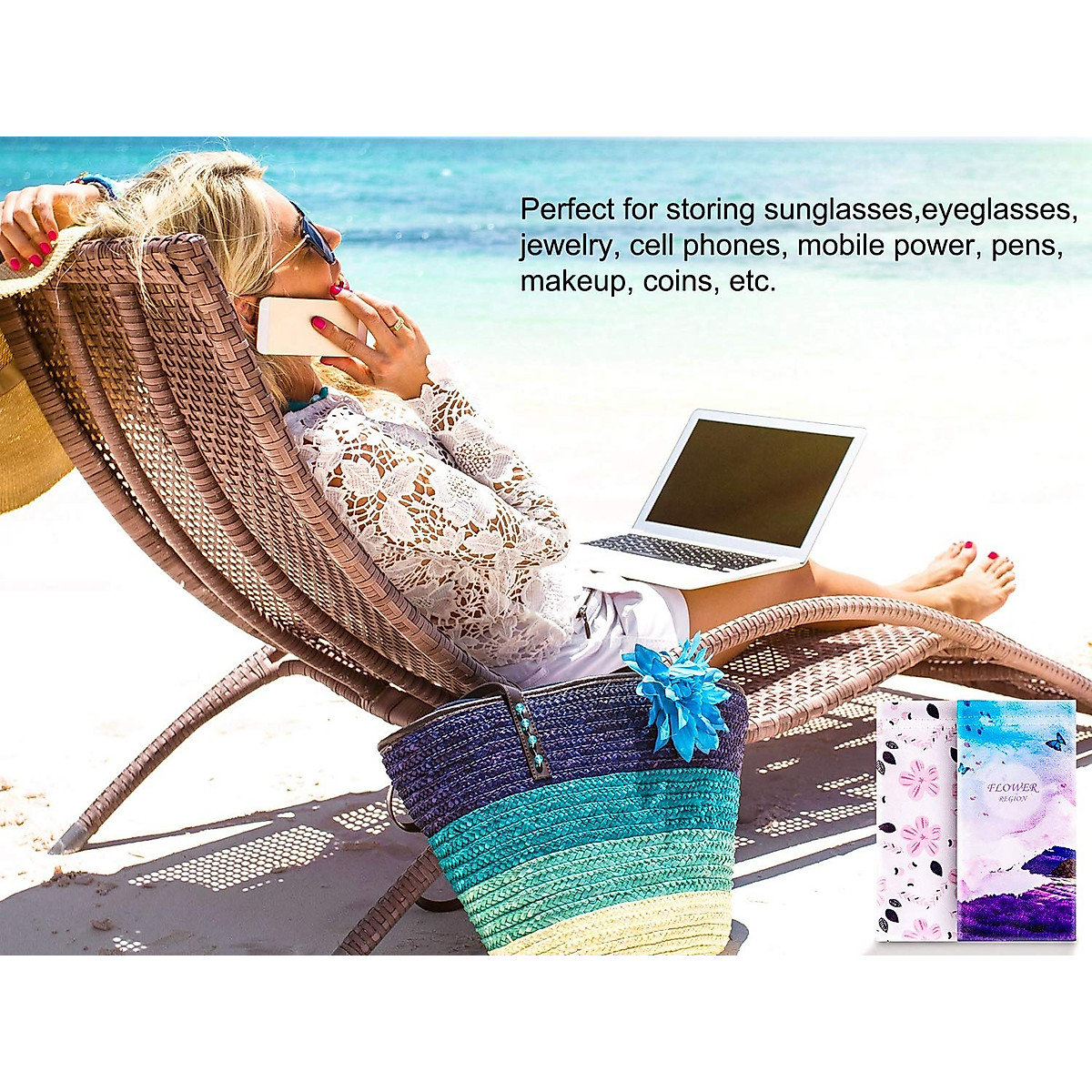 12 Pieces Squeeze Top Sunglasses Pouch Eyeglass Cases Eyeglass Holder Storage