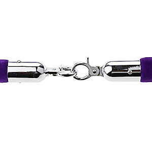 YiYLunneo Velvet Hanging Ropes Crowd Control Stanchion Ropes fit for Movie Theaters,Grand Openings,Restaurants,Hotels (1.5Meter, Purple)