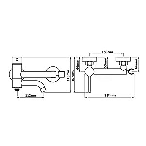 MINJING Handheld Toilet Bidet Sprayer, Brass Bidet Faucet Warm Mixer Cold and Hot, Toilet Sprayer for Personal Hygiene, Bathroom Bidet Attachment, Brushed Gold
