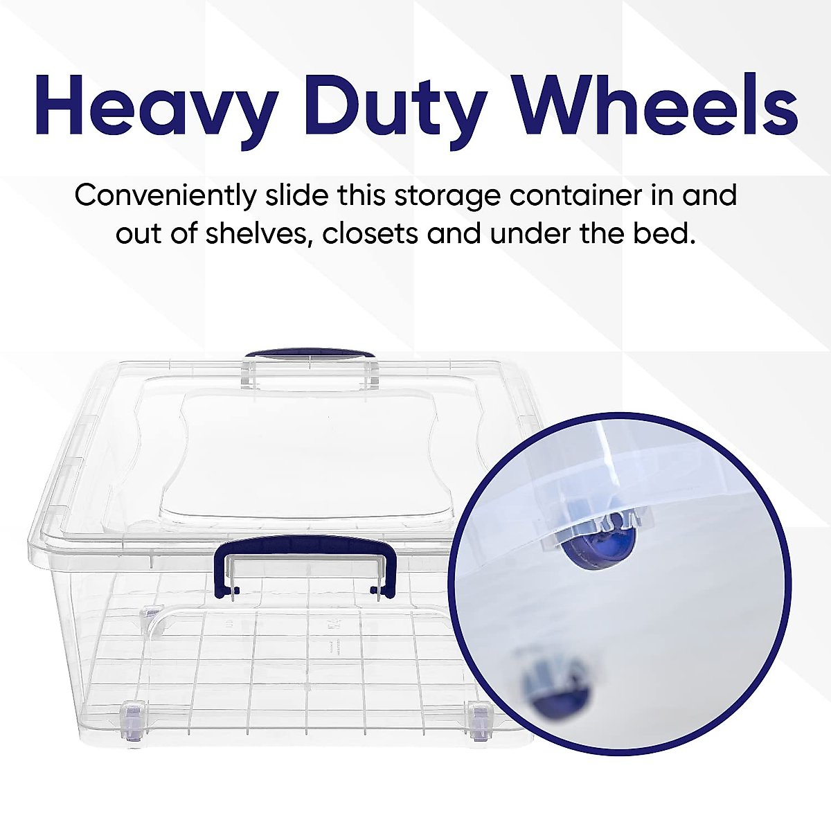 Superio Storage Bins with Lids, Clear Plastic Containers for Organizing, Stackable Totes, BPA Free, Odor Free, Organizer Boxes for Home, and Dorm (4 Pack, 42 Quart)