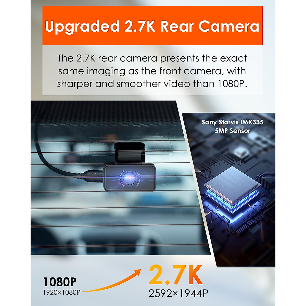 [ Bundle-4 Items: Vantrue E2 2.7K Dash Cam + Vantrue 512GB SD Card ...