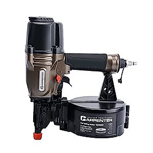 Carpenter Air Tools CCN65Z 0 Degree 1-1/2″ to 2-1/2″ Pneumatic Coil Siding Nailer with Tool-less Depth Adjustment, Drives plastic collated nails.