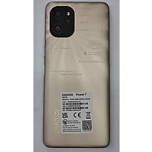 UMIDIGI Power 7 Cell Phone, 4GB+128GB 6150mAh Battery Unlocked Smartphone with 6.7" Full Screen + 20MP AI Triple Camera Android Smartphone Gold