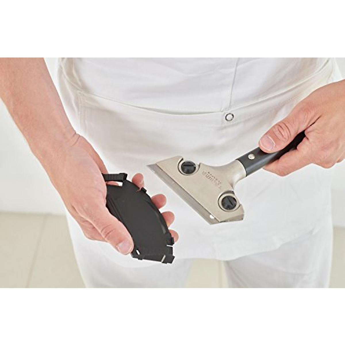 Tajima SCRL300 Scrape-Rite Reversible Blade Scraper, Silver/Black/Yellow, 265 mm