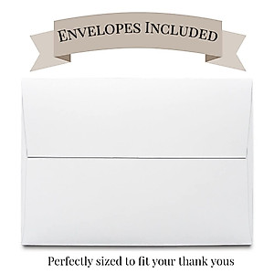 Bold Movie Night Birthday Thank You Notes, Ten 4" x 5.5" Fill In The Blank Cards with 10 White Envelopes by AmandaCreation