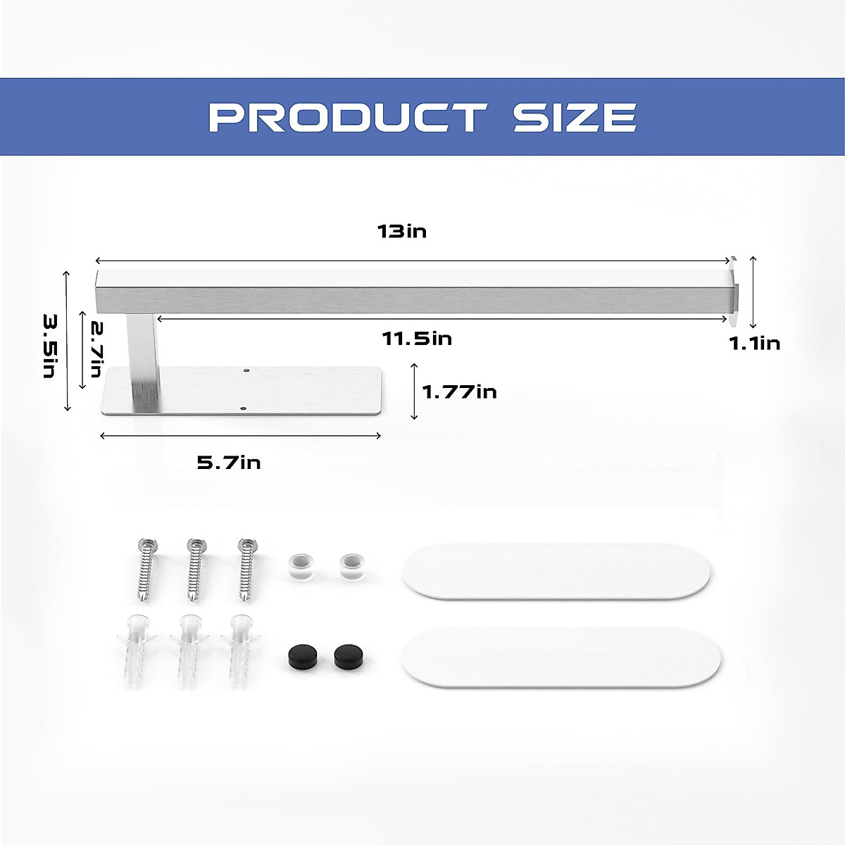 GLNLQ Wall Mount Paper Towel Holder, Sturdy Under Cabinet Paper Towel Holders, Rustproof Stainless Steel Paper Towel Holder, Hanging Paper Towel Holder, Kitchen Paper Towel Holder Inside Cabinet Door