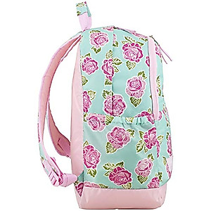 Eastsport Everyday Classic Backpack with Interior Tech Sleeve, Rose Sand/Spring Floral Print