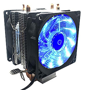 CPU Cooler Fan PC Heatsink， LED Fan Computer CPU Air Cooling Cooler Radiator