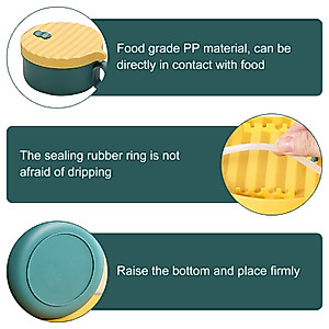 Microwave Ramen Noodle Bowl Set: Microwave Ramen Bowl with Lid, Handle and Chopsticks, Ramen Noodle Microwave Bowl Dishwasher Safe for Noddles, Pasta, and Soup, Home Office Dorm Room (Yellow & Green)