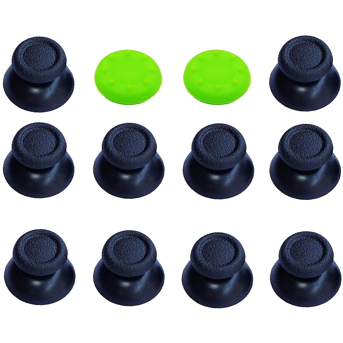 5 Pairs Replacement Analog Stick Joystick Thumbsticks Thumb Grips Buttons for Playstation DualShock 4 PS4 Controller Gampad (Black)