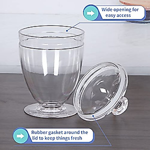 MOLIGOU Acrylic Apothecary Jars with Airtight Lid, Candy Jars for Candy Buffet, Decorative Bathroom Canisters, Set of 3