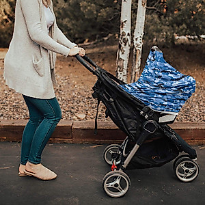 Camouflage Baby Nursing Cover for Breastfeeding, Navy Blue Black Army Camo Breathable Stretchy Nursing Scarf Carseat Canopy for Boys or Girls Stroller Car Seat Covers