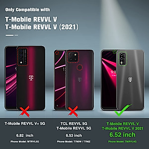 JXVM for T-Mobile REVVL V Phone Case 4G: Dual Layer Protective Heavy Duty Cell Phone Cover Shockproof Rugged with Non Slip Textured Back - Military Protection Bumper Tough - 6.52inch (Cute Pink)