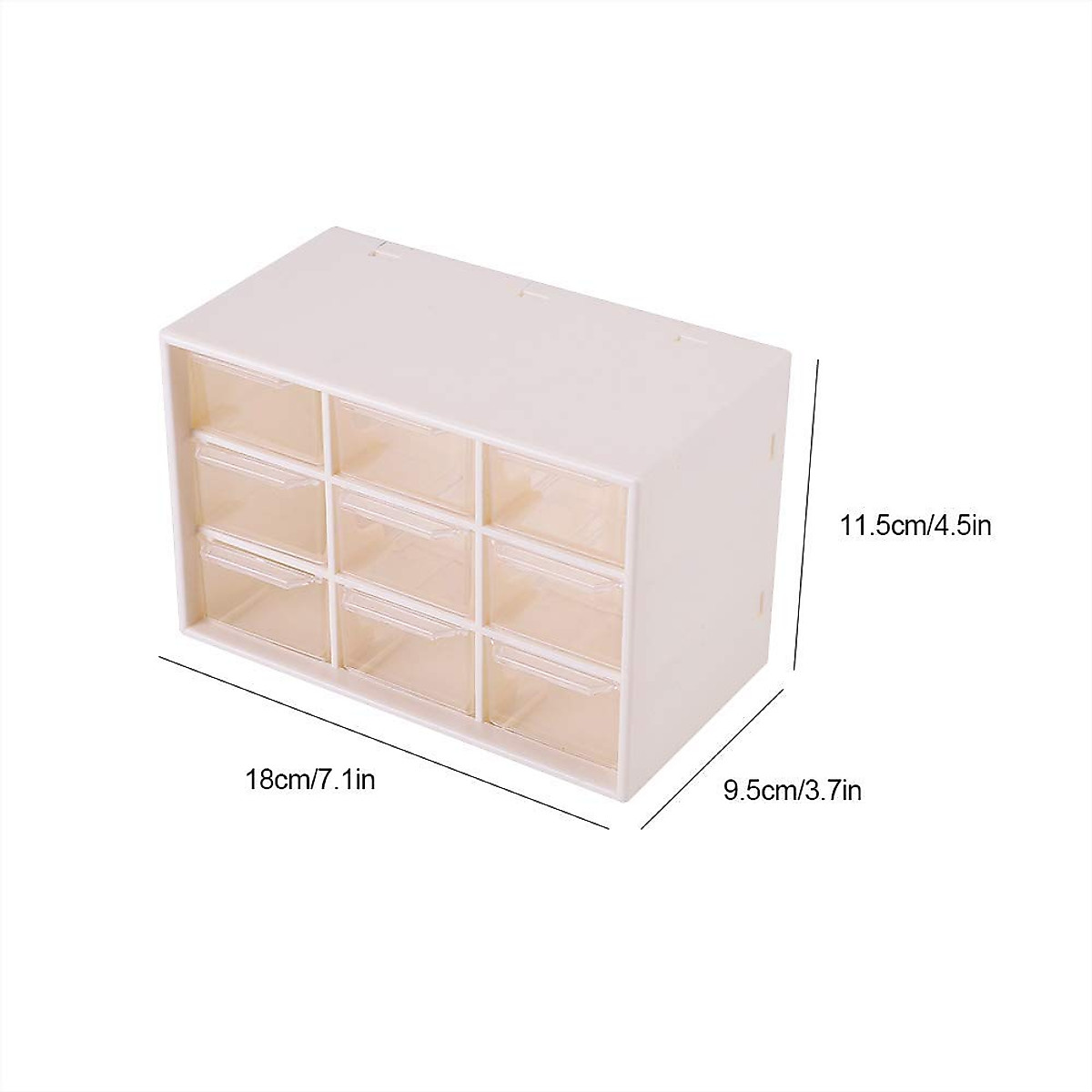 Fdit 9 Ders Multi Desktop Storage Box Cosmetics and Jewelry Storage Organizer Case Hardware and Craft Cabinet(1#)