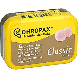 Ohropax Wax Ear Plugs, 12 Plug