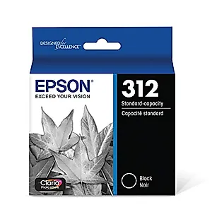 EPSON T312 Claria Photo HD -Ink Standard Capacity Photo Black -Cartridge (T312120-S) for select Epson Expression Photo Printers
