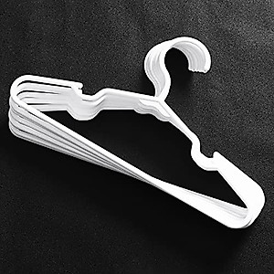 60 Pack Baby Hangers for Closet White Plastic Kids Hangers Clothes Hangers Non Slip Baby Hangers for Nursery Toddler Heavy Duty Clothing Hangers, Bulk