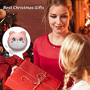 AMAFACE Bluetooth Earbuds Pink Wireless Earbuds for Kids 36H Playtime IPX5 Waterproof Noise Reduction Cordless Girls&Boys Earbuds USB-C LED Display Cartoon Kids Earphones for iPhone Android