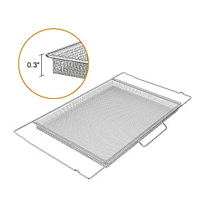 Air Fry Basket Air Fry Tray Replacement Part and Oven Rack for Chicken, French Fries, Onion Rings (NOT FIT LG Stove)