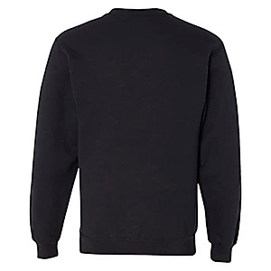 Fruit of the Loom Men's Crew Sweatshirt (2 Pack), Black, Large