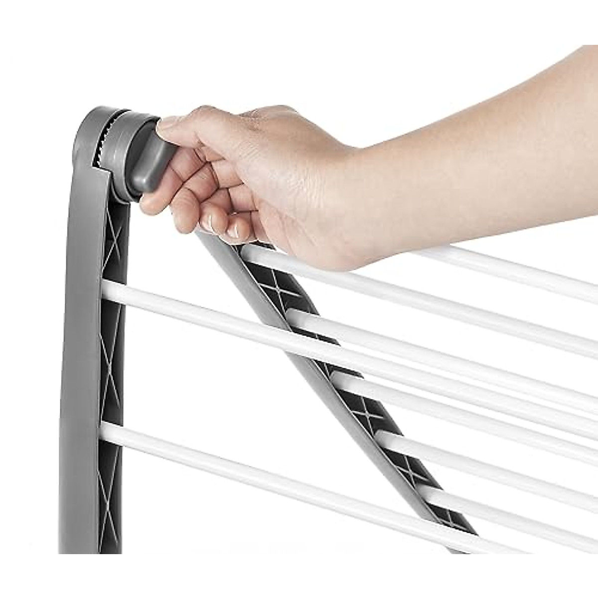 SECTTI Space-Saving Folding Drying Rack - Extend Your Clothes’ Lifespan with 20 LB Capacity: Cost-Efficient Alternative to Machine Drying - Measures 3.0 L x 26.75 W x 53.125 H Inches