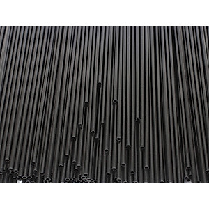 Tall Plastic Coffee Stir Sticks - 7 Inch Coffee Stirrer Sip Straws (Black, 1000)